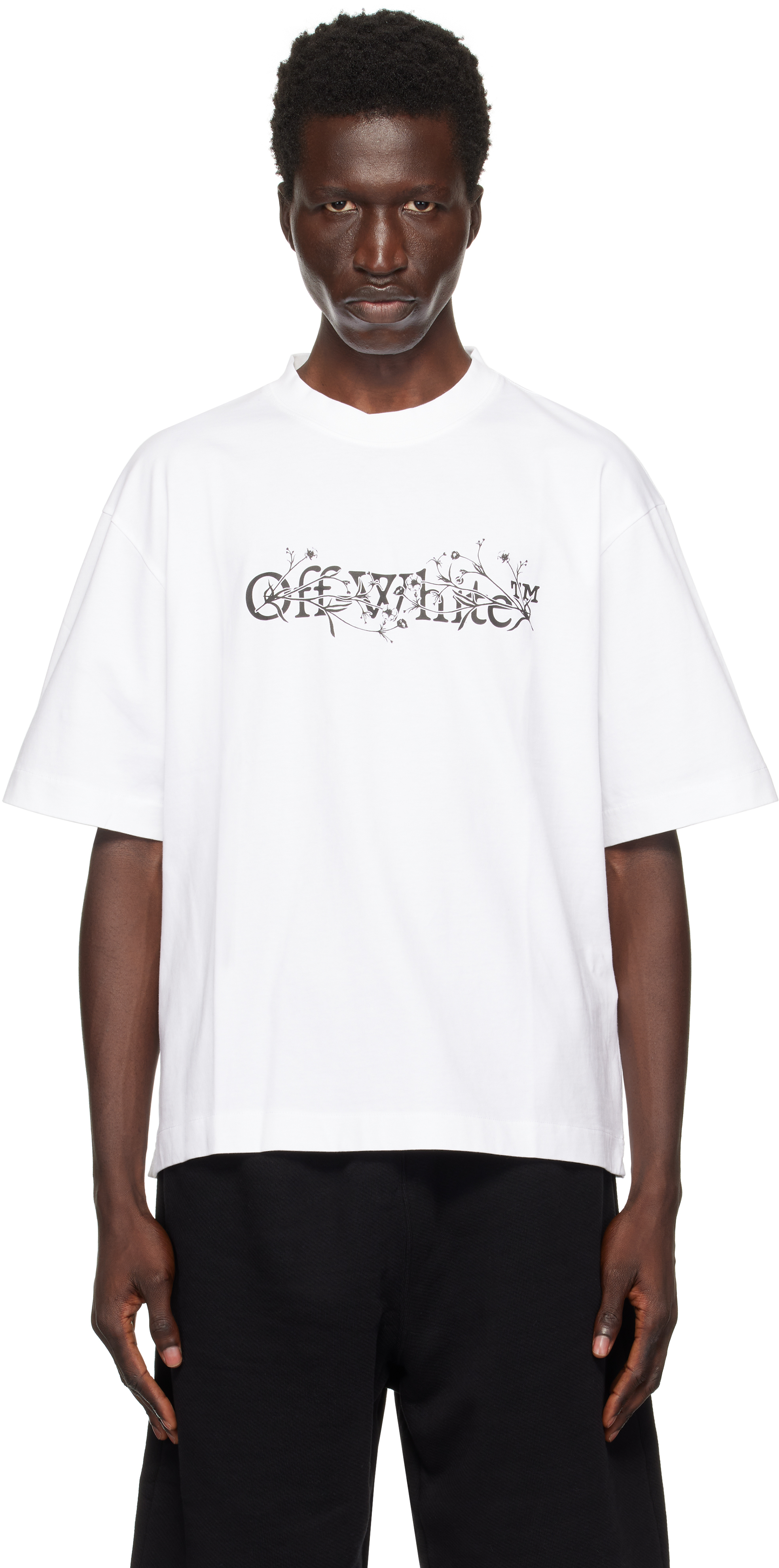 Off-White White Bookish Flower Skate T-Shirt In White - Bla - 54